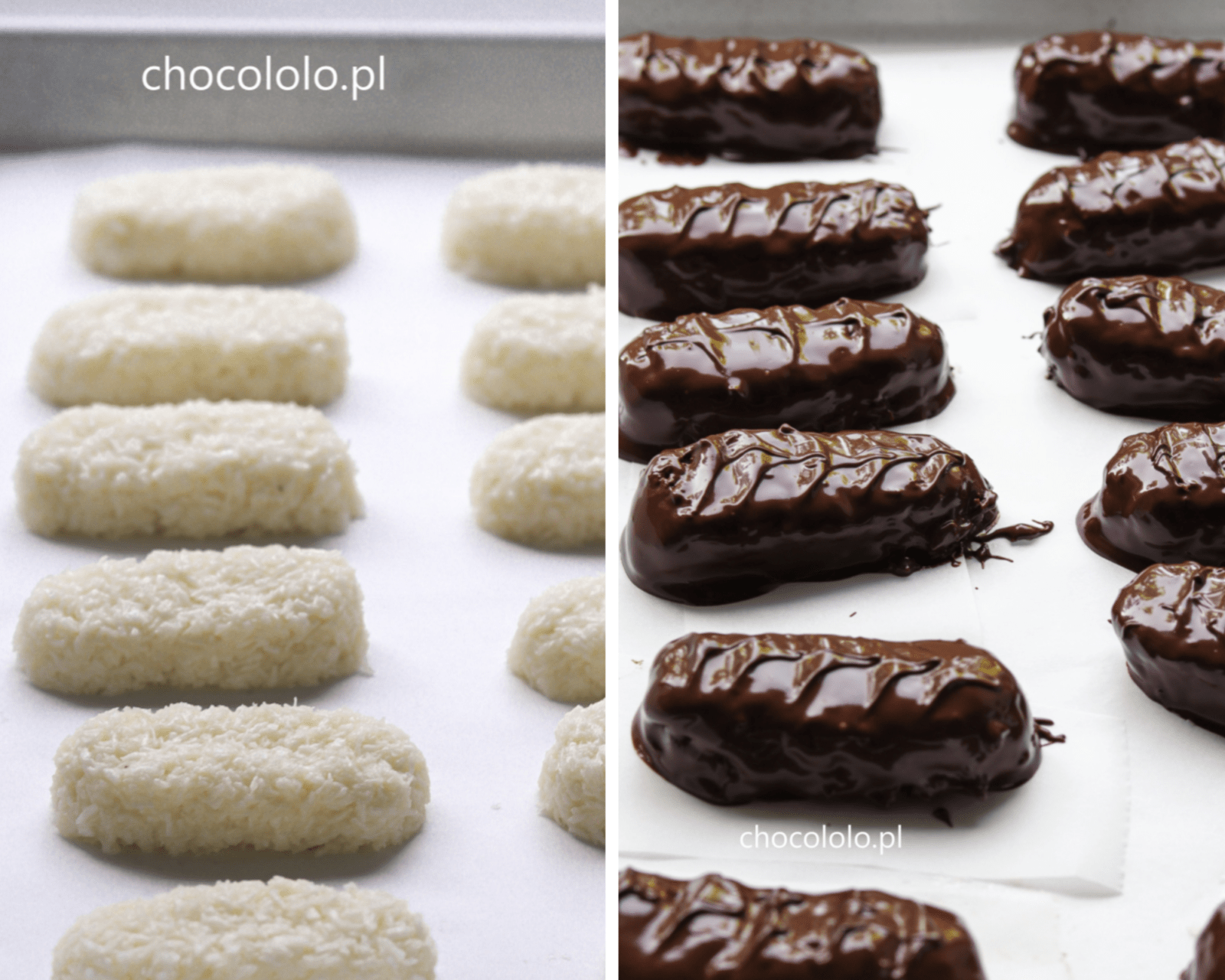 Domowe batoniki Bounty - Chocololo.pl - czekoladowy blog