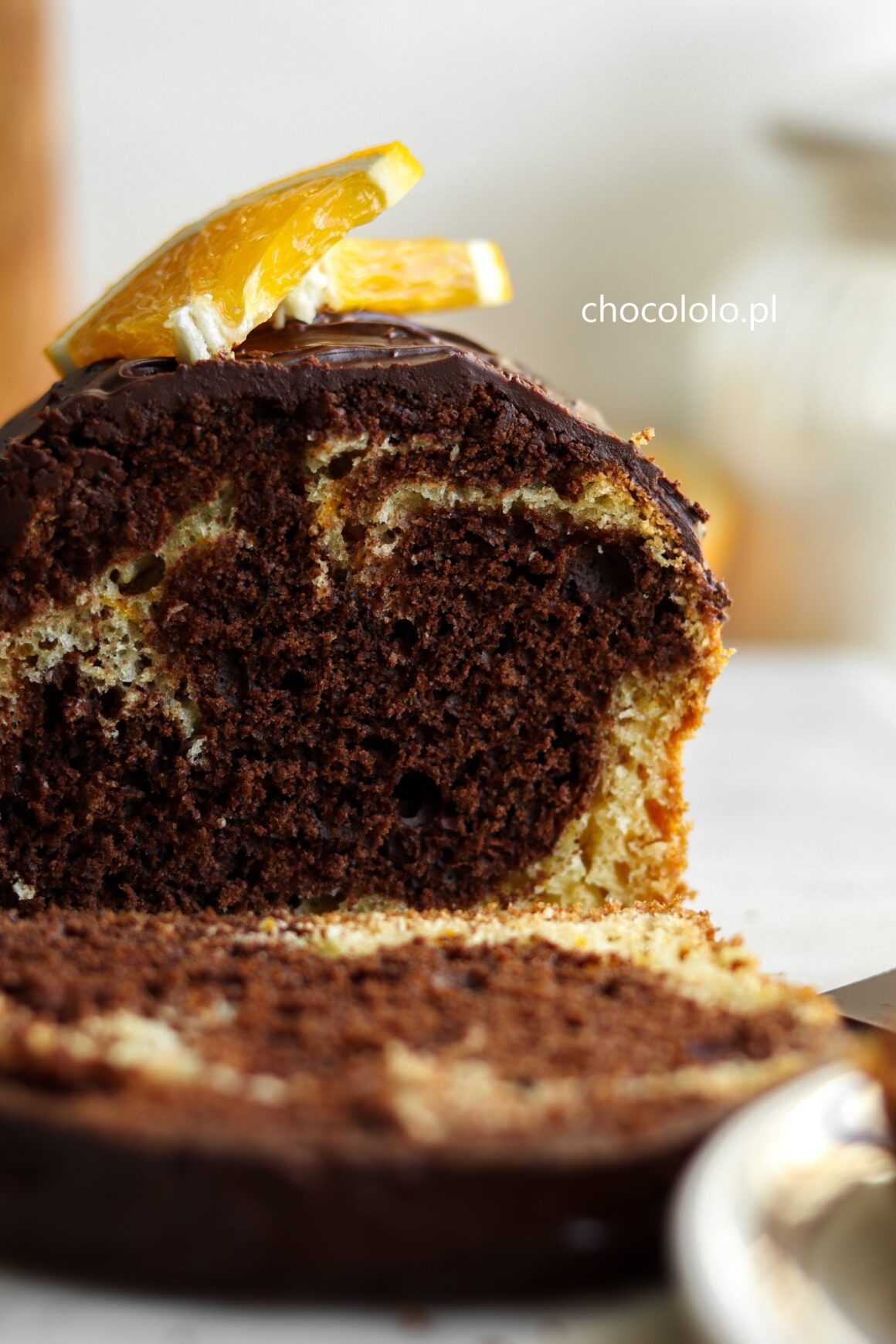 Łaciate ciasto czekoladowo-pomarańczowe - Chocololo.pl - czekoladowy blog