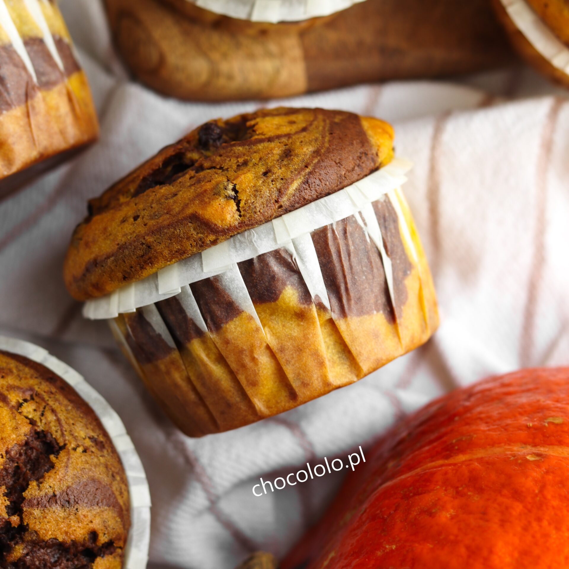 Muffinki czekoladowo-dyniowe - Chocololo.pl - czekoladowy blog