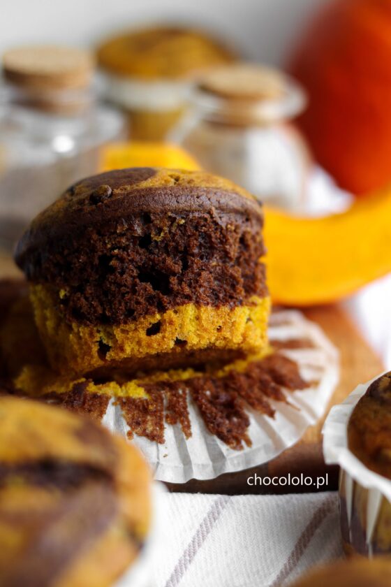 Muffinki czekoladowo-dyniowe - Chocololo.pl - czekoladowy blog