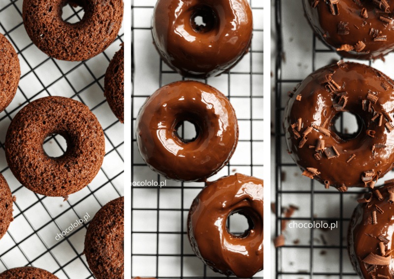 Czekoladowe oponki donuts (pieczone) - Chocololo.pl - czekoladowy blog