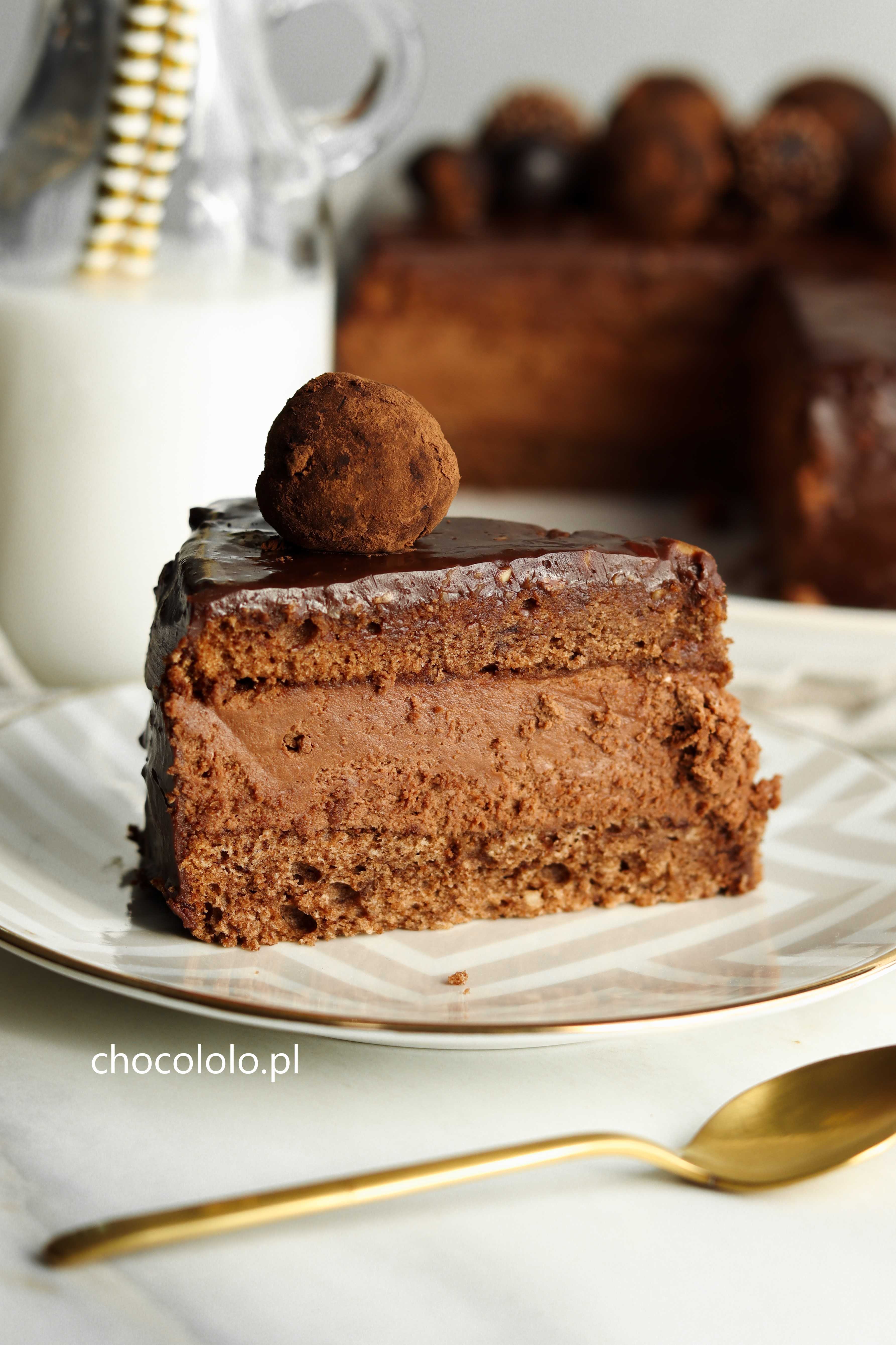 Czekoladowy torcik orzechowo-musowy - Chocololo.pl - czekoladowy blog