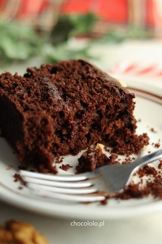 Czekoladowe ciasto piernikowe z powidłami - Chocololo.pl - czekoladowy blog