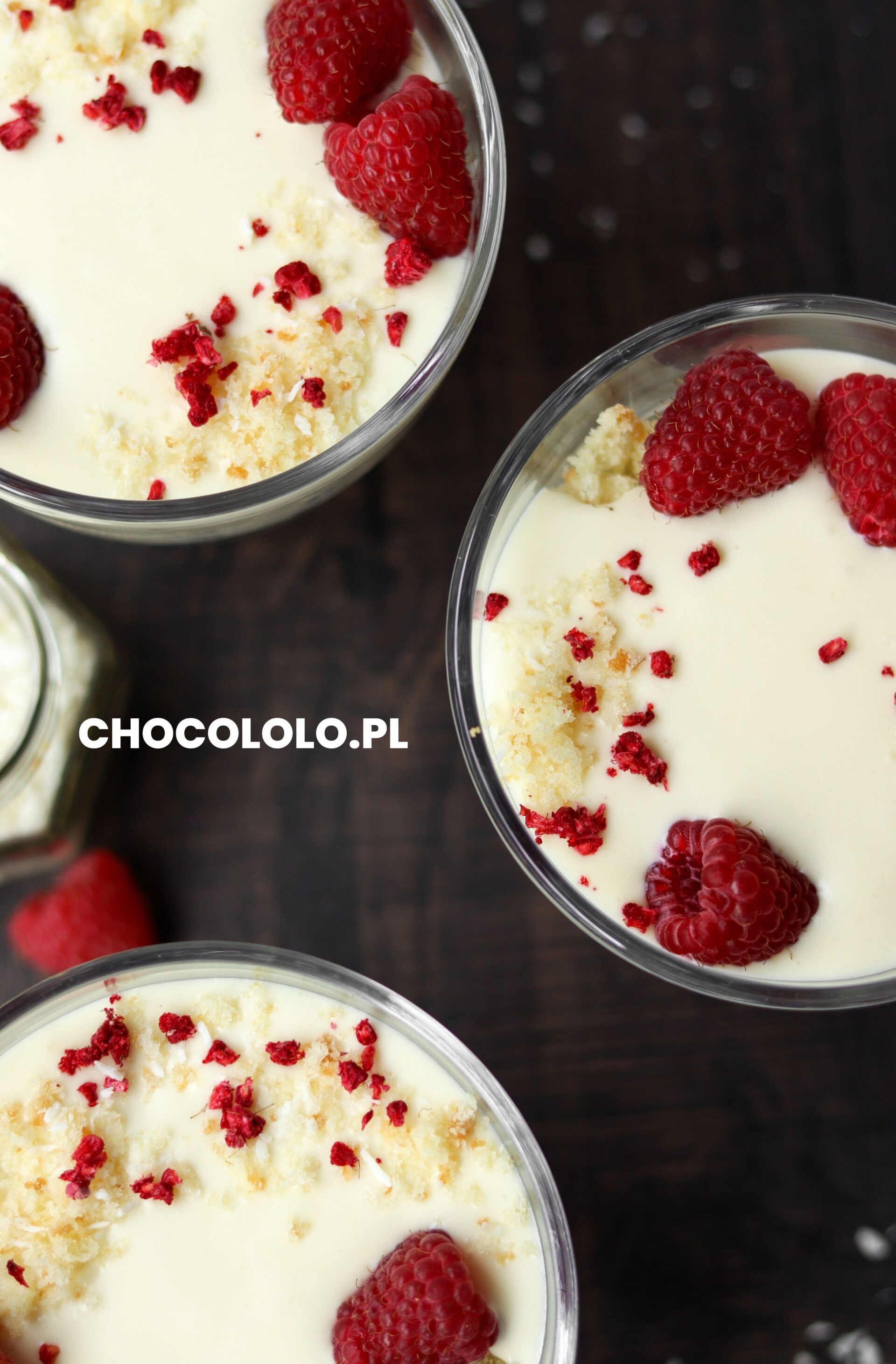 Deserki z musem z białej czekolady i malinami - Chocololo.pl ...