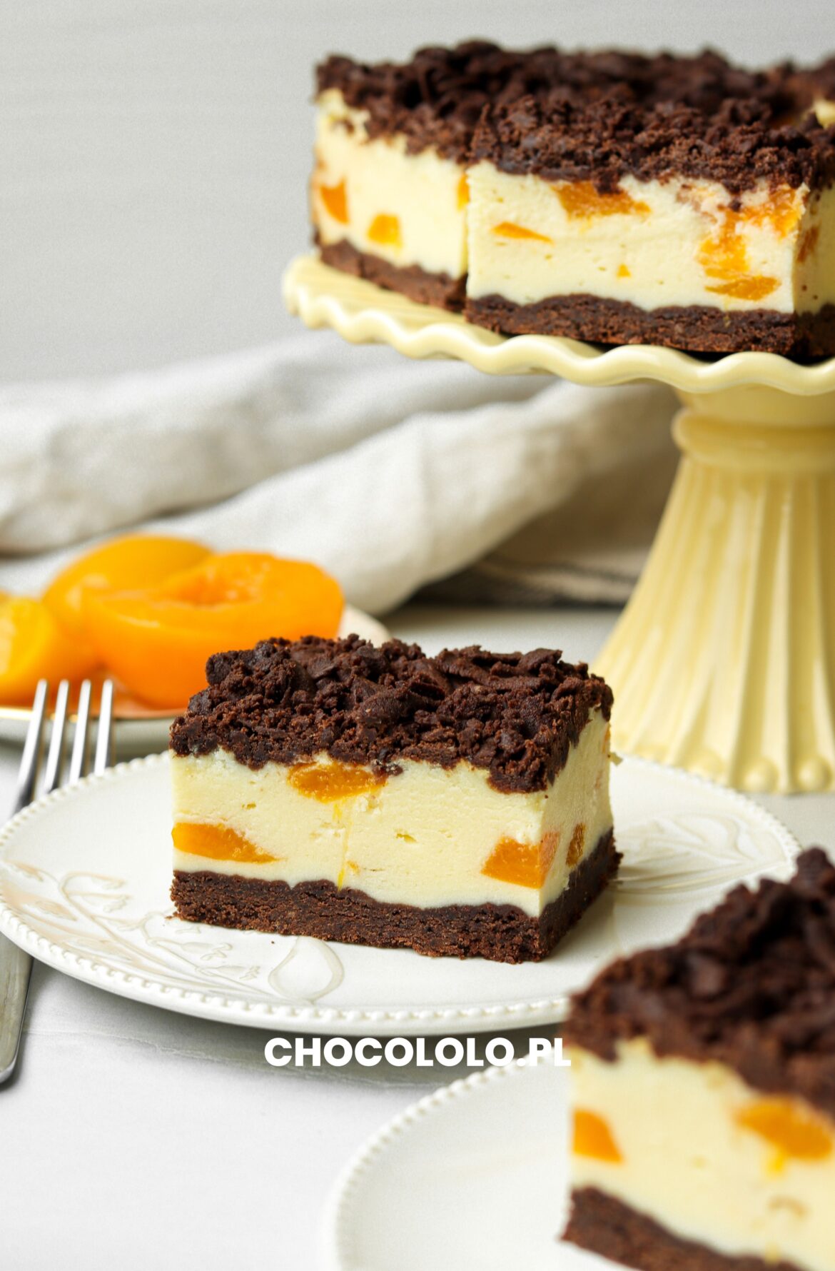 Sernik królewski z brzoskwiniami i białą czekoladą - Chocololo.pl ...