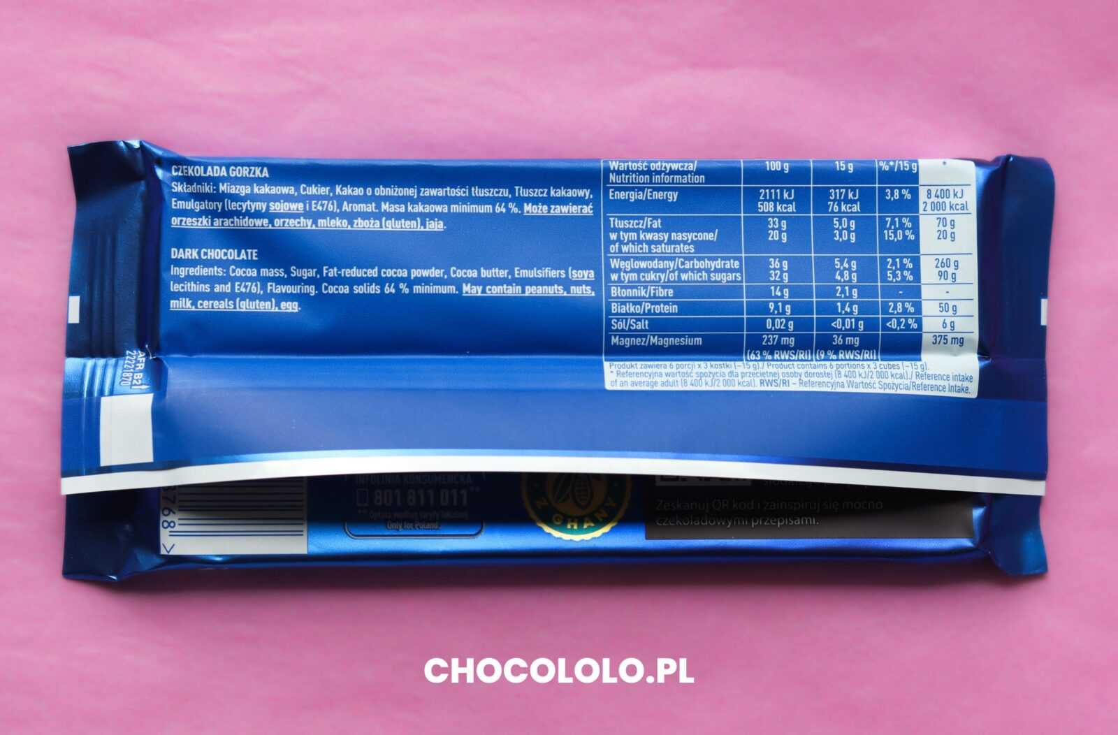 Wedel Czekolada klasyczna gorzka 64% (recenzja) - Chocololo.pl ...